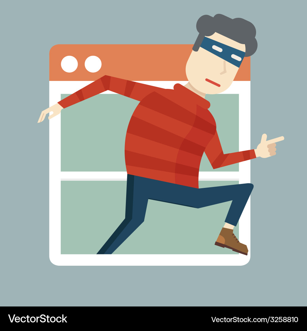 Hacking personal information Royalty Free Vector Image