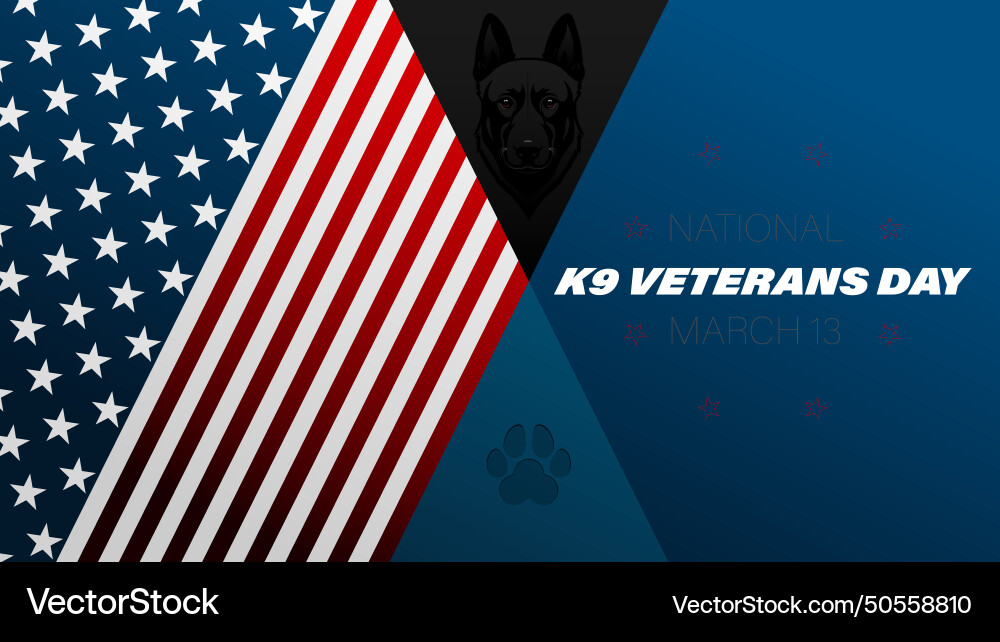 National k9 veterans day concept design il Vector Image