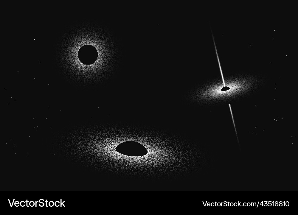 Quasar and black hole in space Royalty Free Vector Image