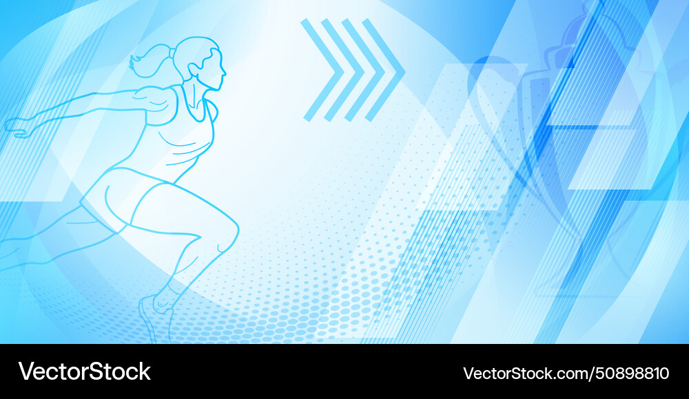 Runner themed background Royalty Free Vector Image