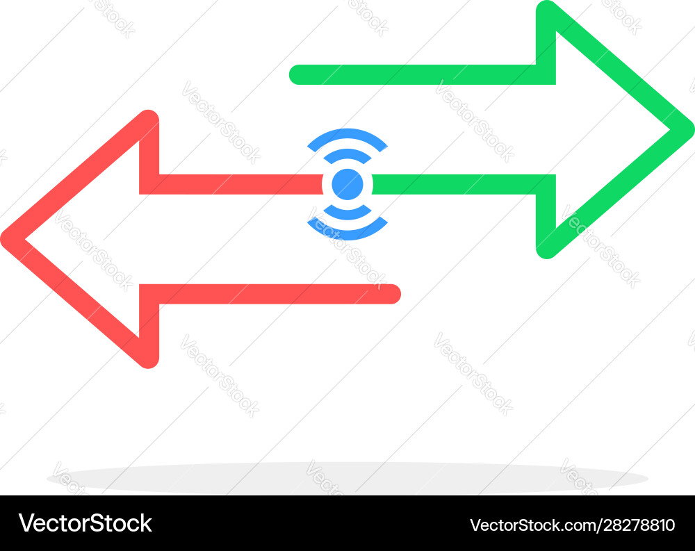 Wireless Data Transfer Arrows Royalty Free Vector Image