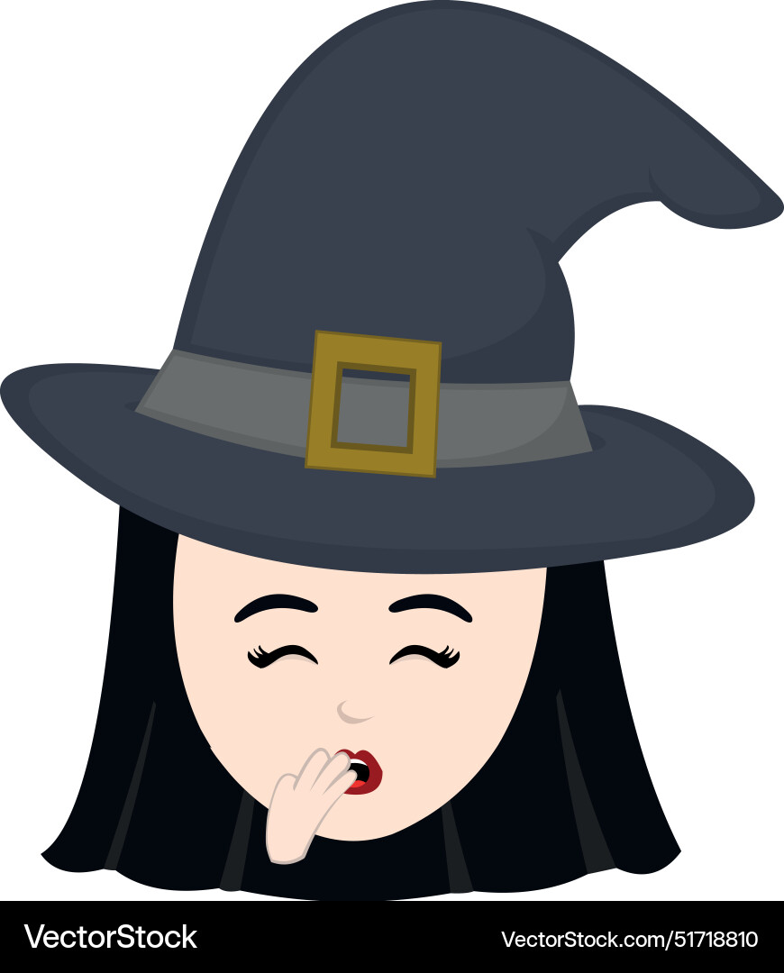 Witch yawning hand Royalty Free Vector Image - VectorStock