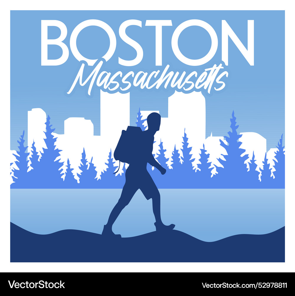 Boston massachusetts united states Royalty Free Vector Image