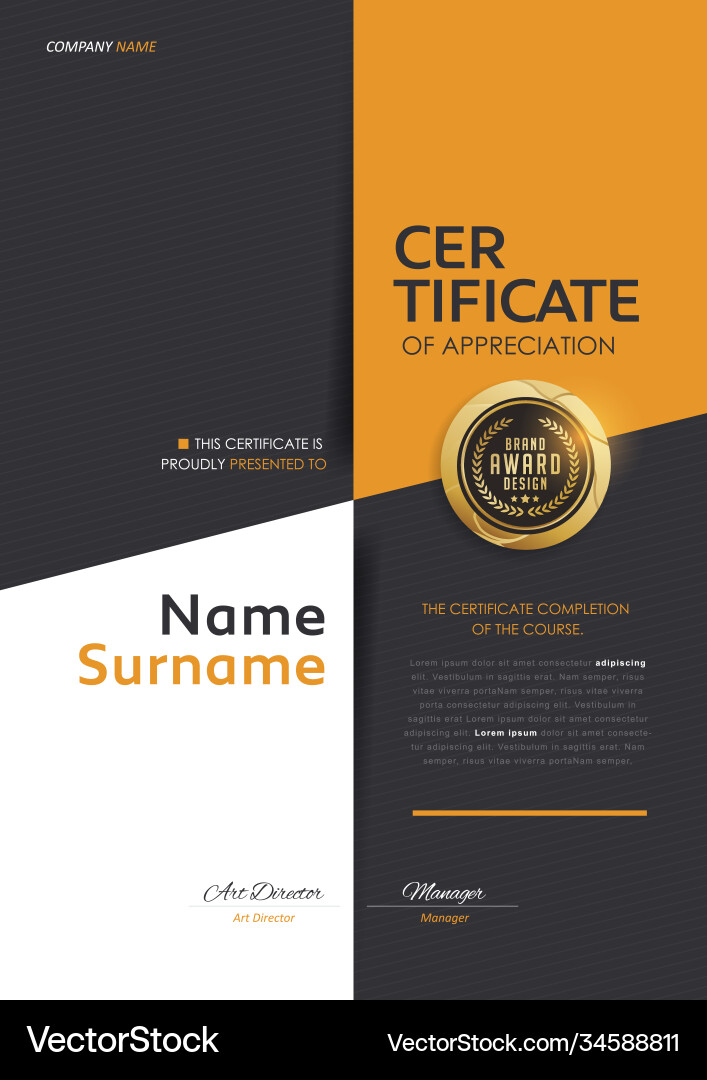 Certificate 507 Royalty Free Vector Image - VectorStock