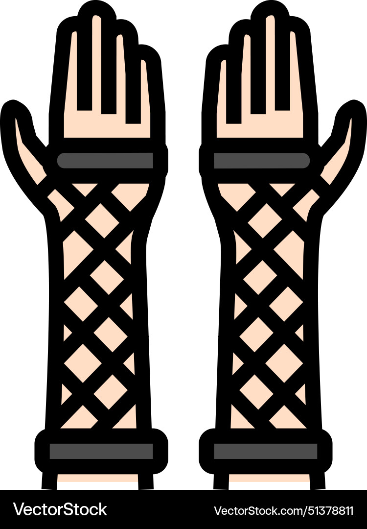 Fishnet goth subculture color icon Royalty Free Vector Image Fishnet goth subculture color icon Royalty Free Vector Image
