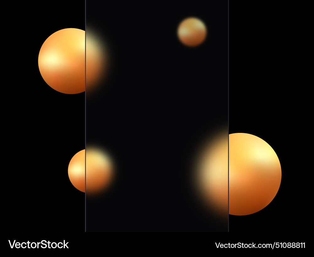 Glass morphism effect black background Royalty Free Vector