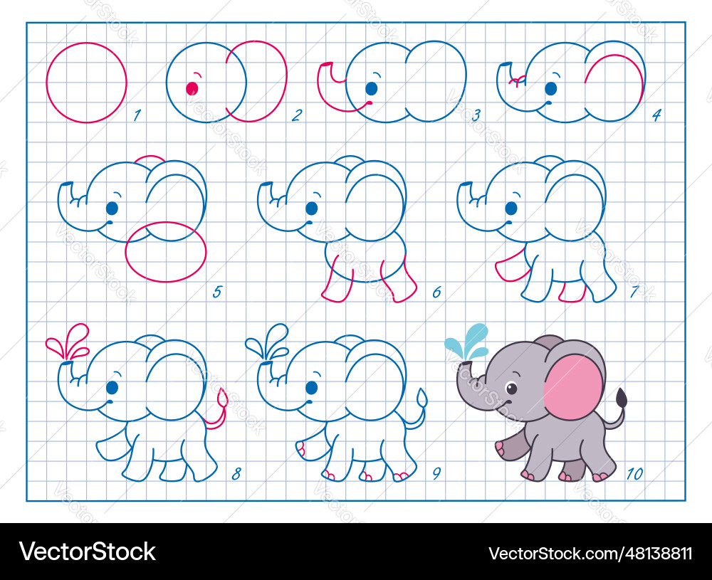 How To Draw An Elephant For Kids Step By Step How To Draw Elephant