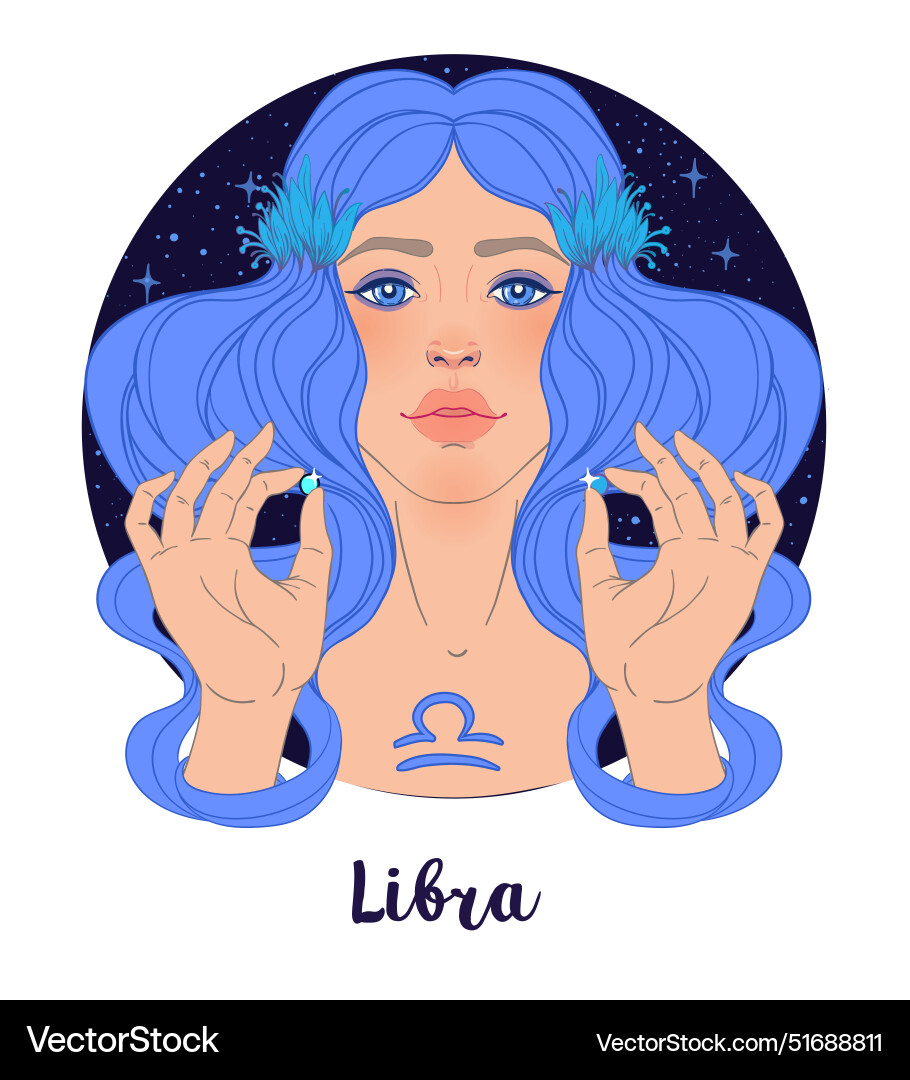 Libra astrological sign Royalty Free Vector Image