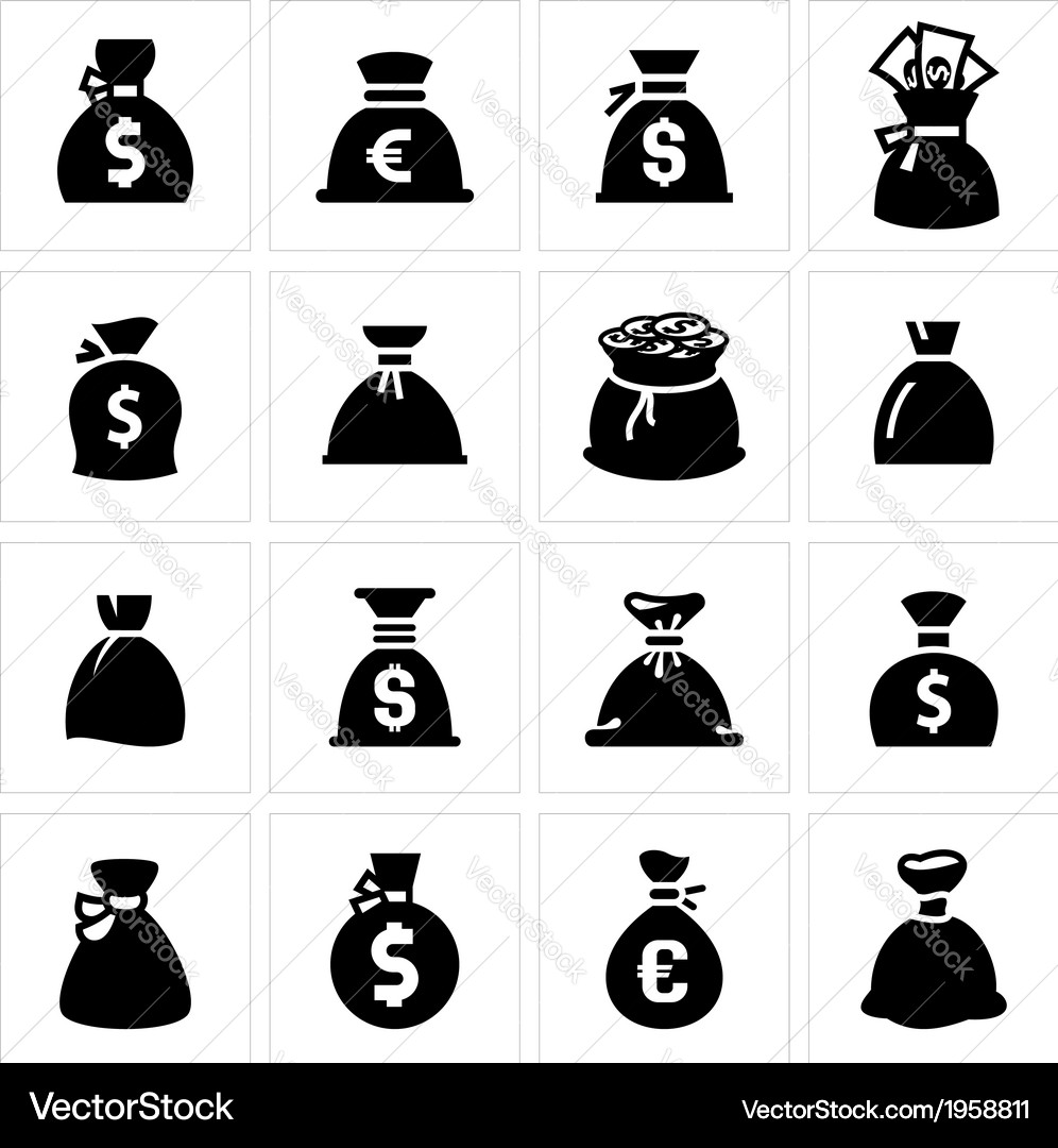 Money bags Royalty Free Vector Image - VectorStock