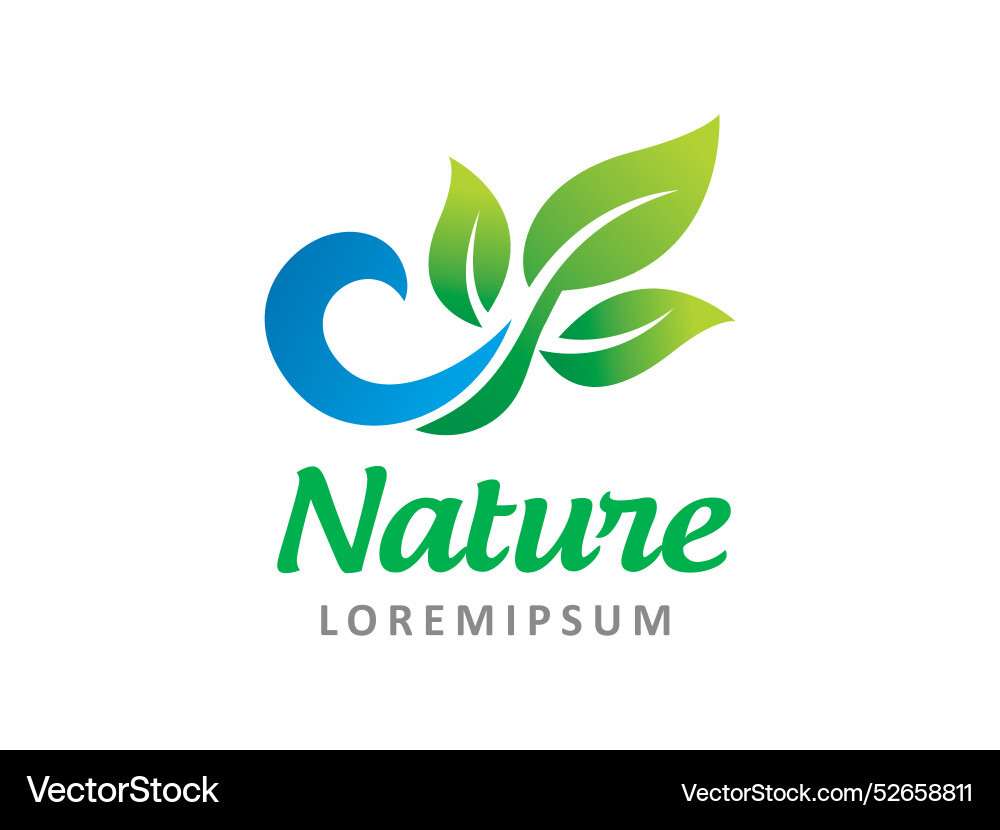Natural logo symbol or icon template Royalty Free Vector