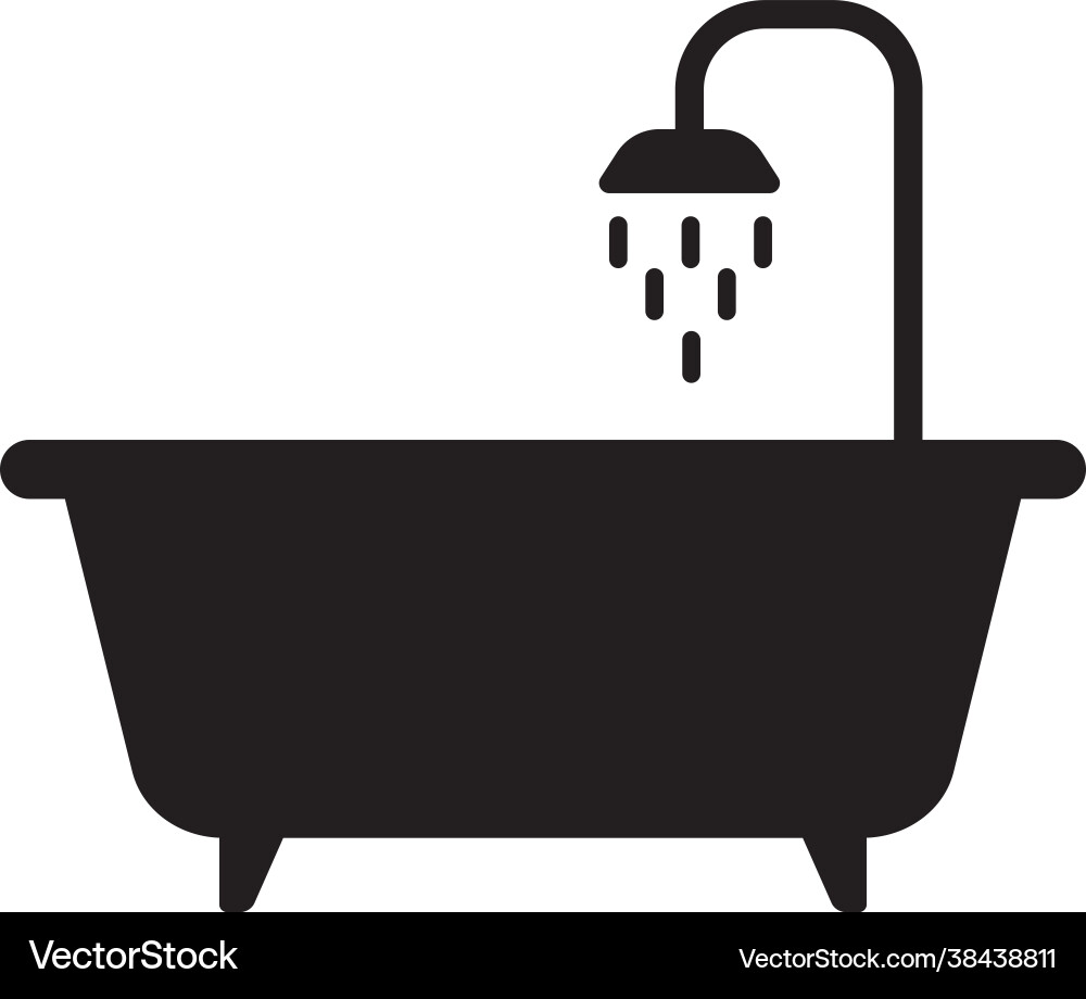 Shower bathtub Royalty Free Vector Image - VectorStock