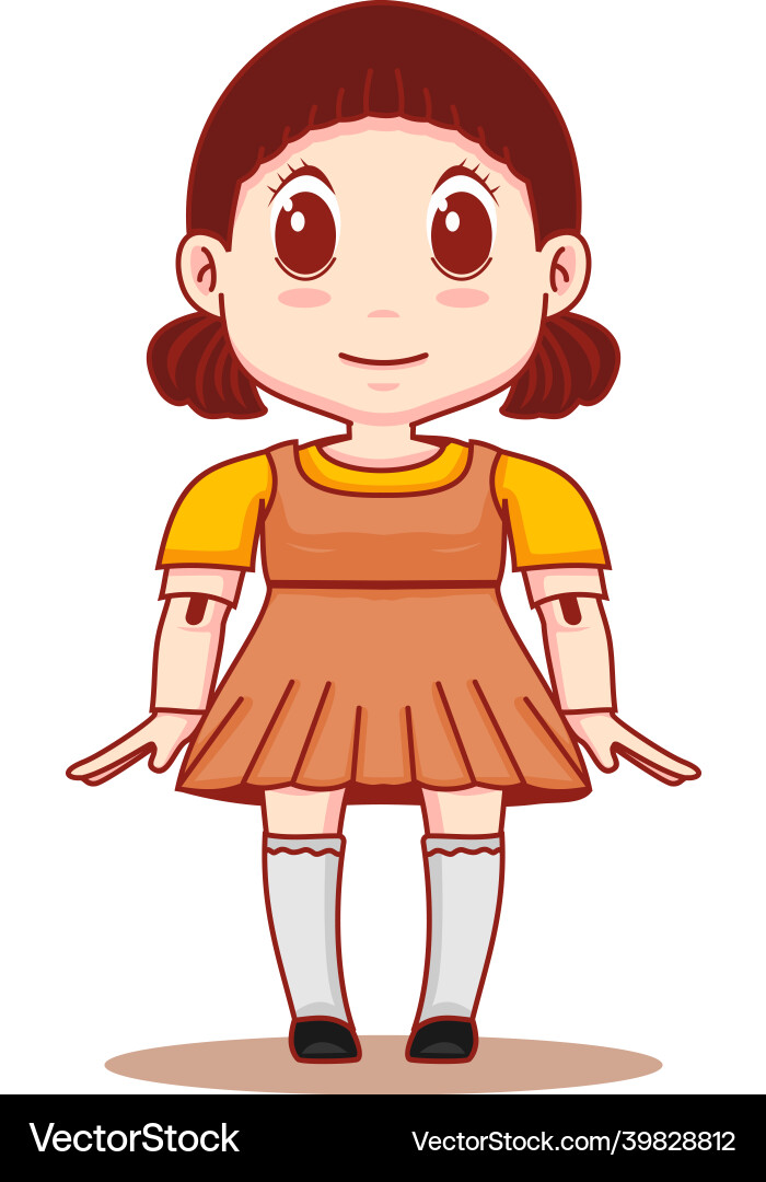 Doll cartoon chibi Royalty Free Vector Image - VectorStock