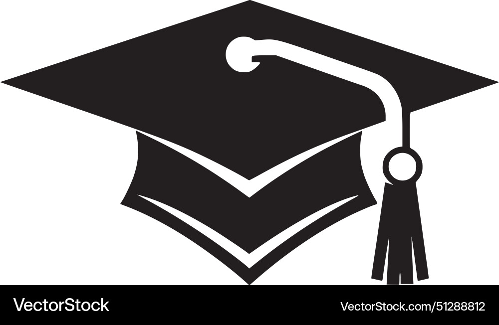 Graduation - black and white Royalty Free Vector Image
