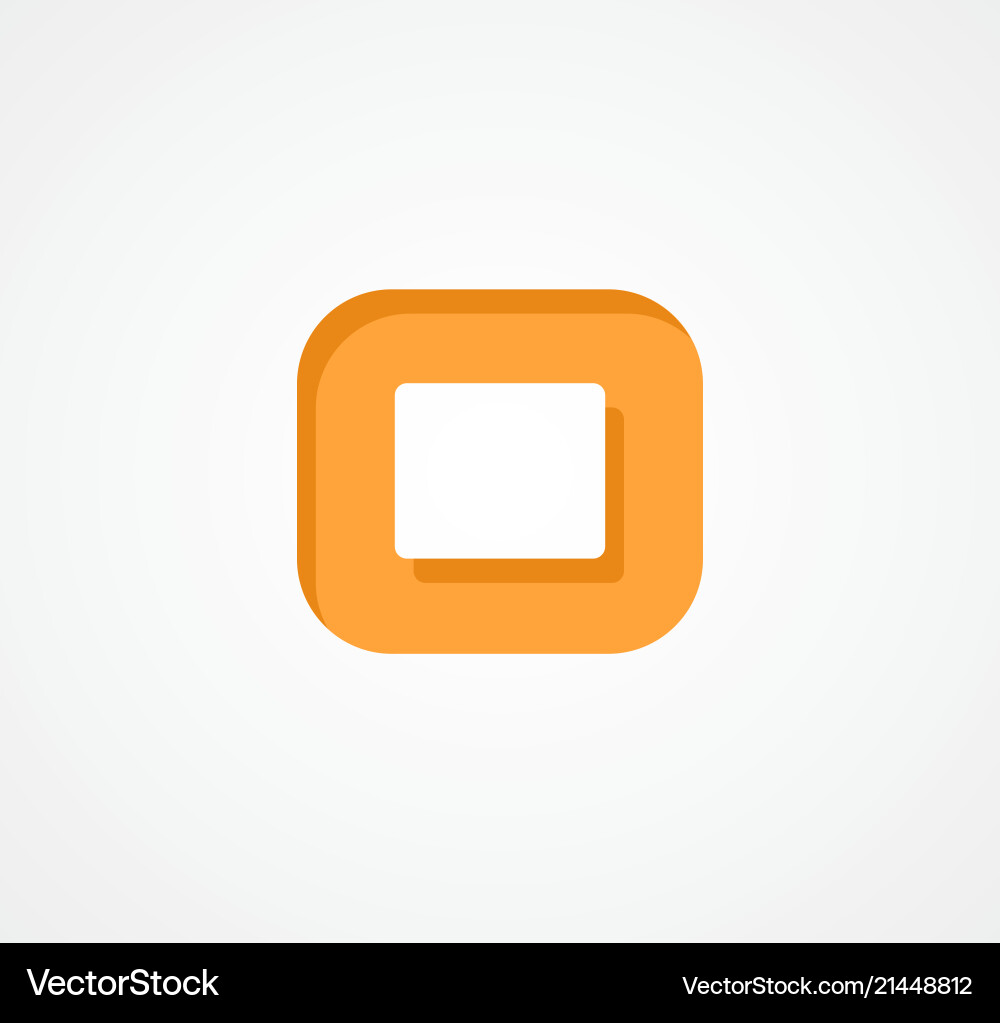 Letter o bold geometric font element modern Vector Image