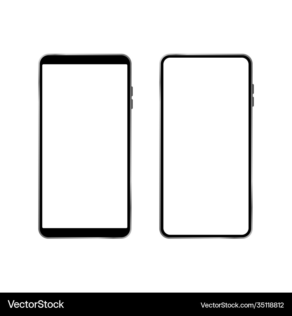 Phone screen template with a place to insert Vector Image