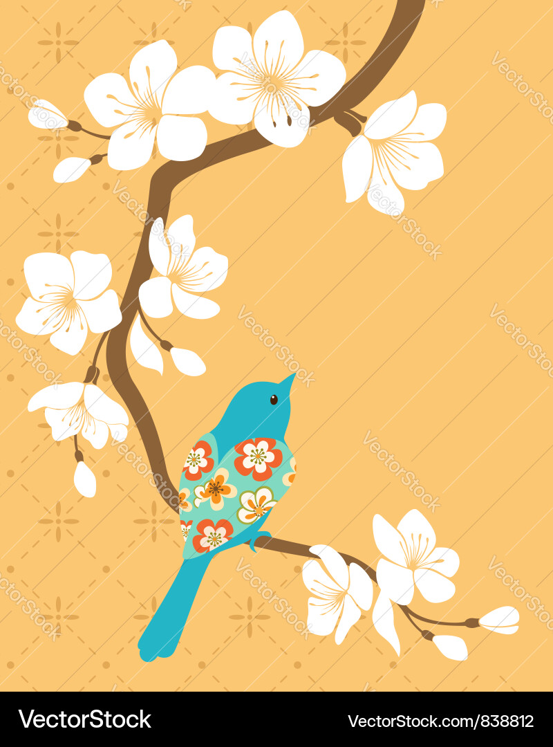 Sakura branch Royalty Free Vector Image - VectorStock