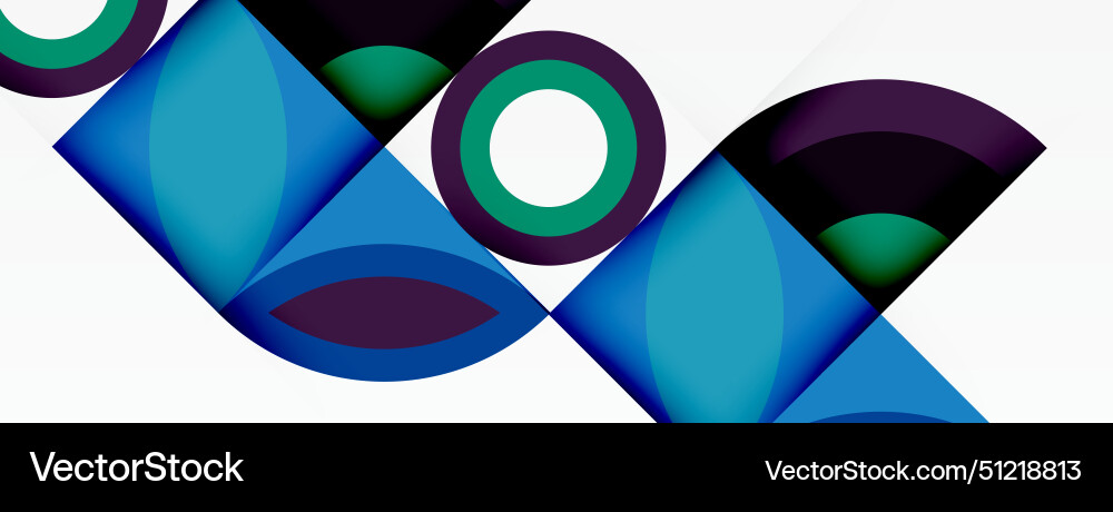 Artistic blue purple and green geometric pattern Vector Image