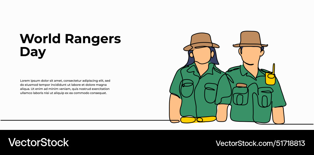 Forest rangermodern flat Royalty Free Vector Image