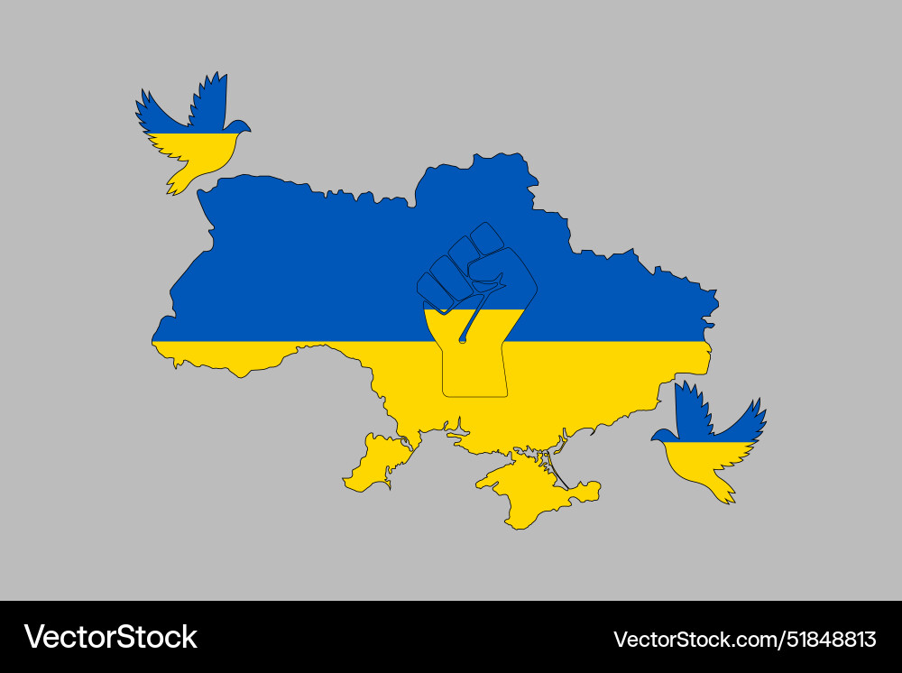 Map of the ukraine Royalty Free Vector Image - VectorStock