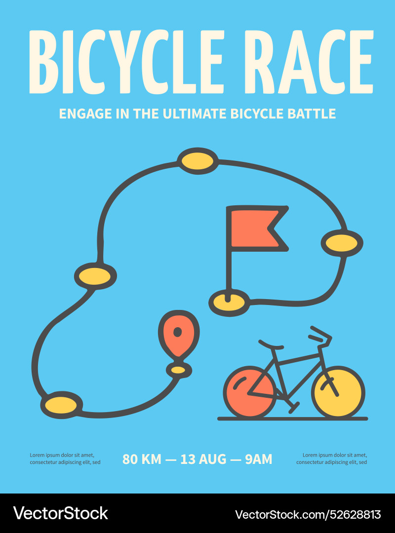 Marathon bicycle race engage in cycle battle Vector Image