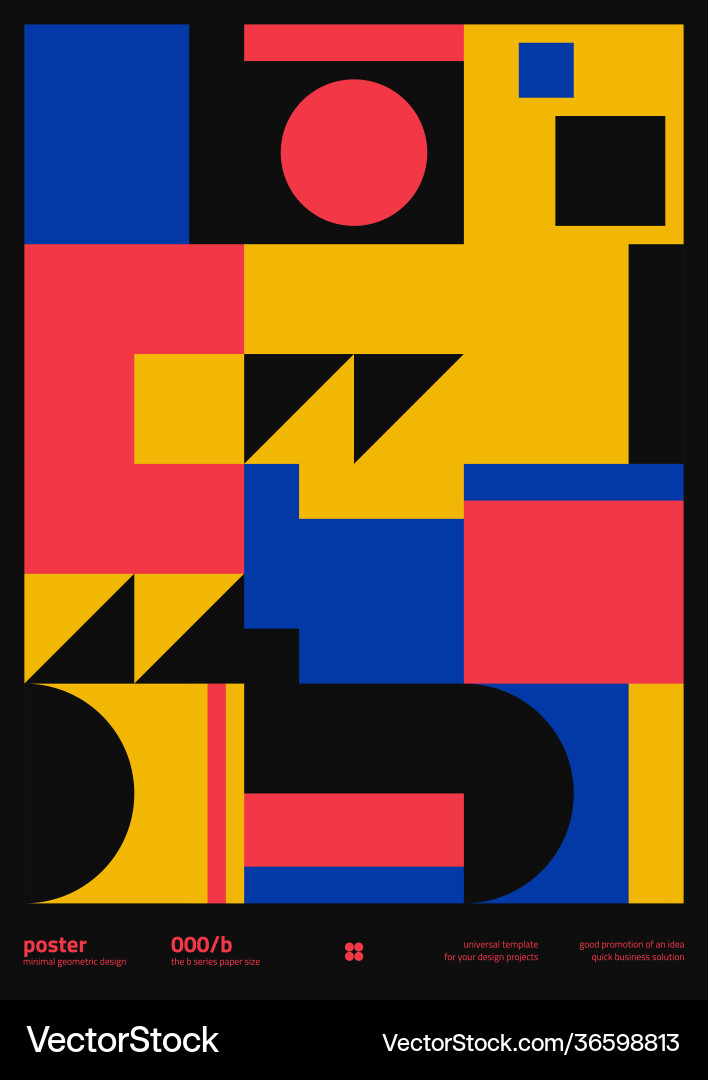 Poster design template Royalty Free Vector Image