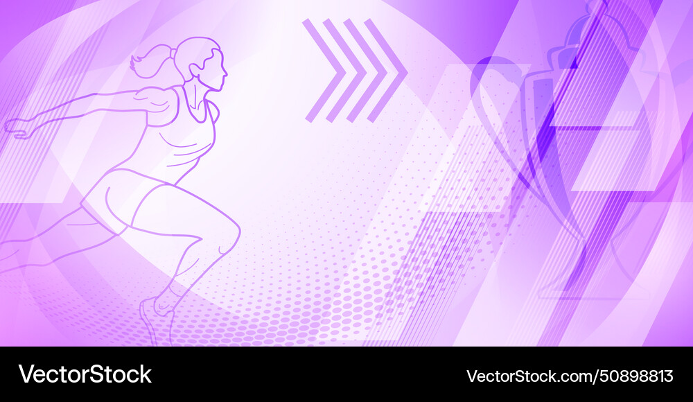 Runner themed background Royalty Free Vector Image