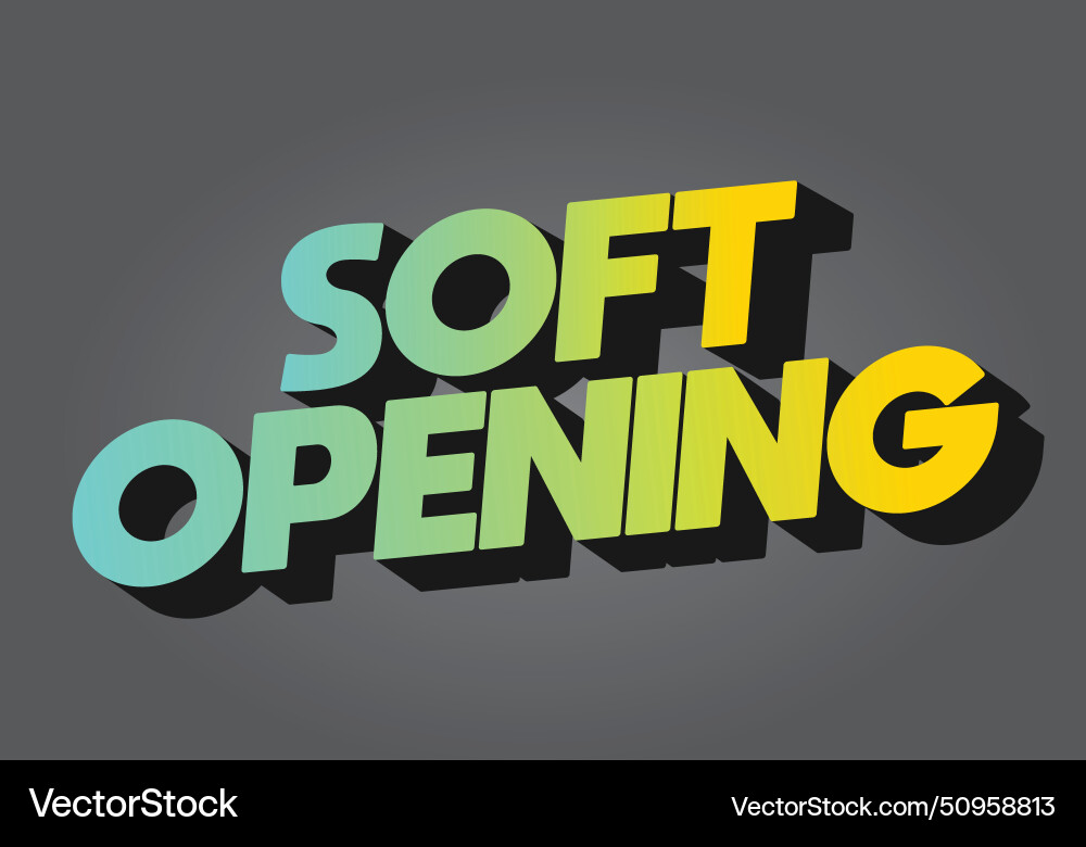 Soft opening text effect in 3d look and eye Vector Image