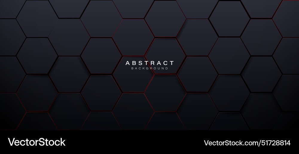 Abstract black hexagon geometric pattern Vector Image