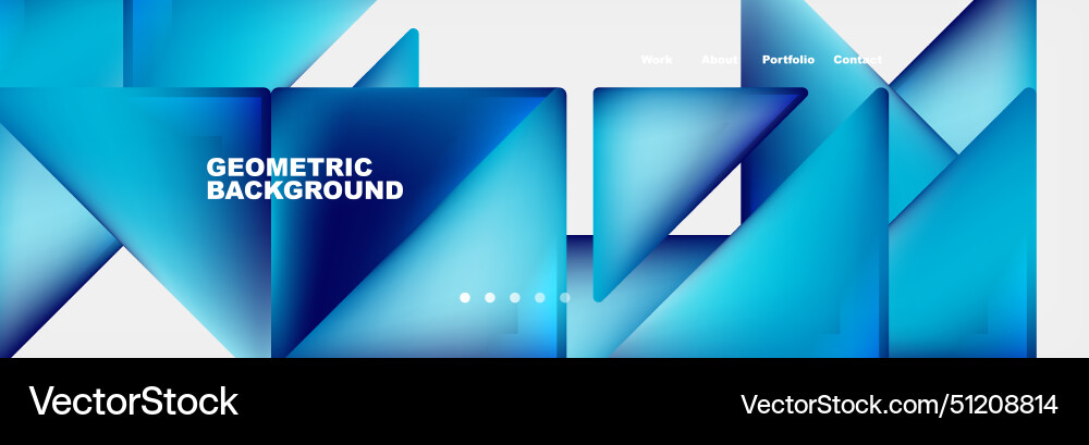 Azure triangles create a symmetrical pattern Vector Image