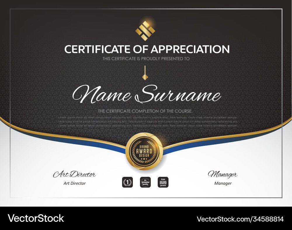 Certificate 507 Royalty Free Vector Image - VectorStock
