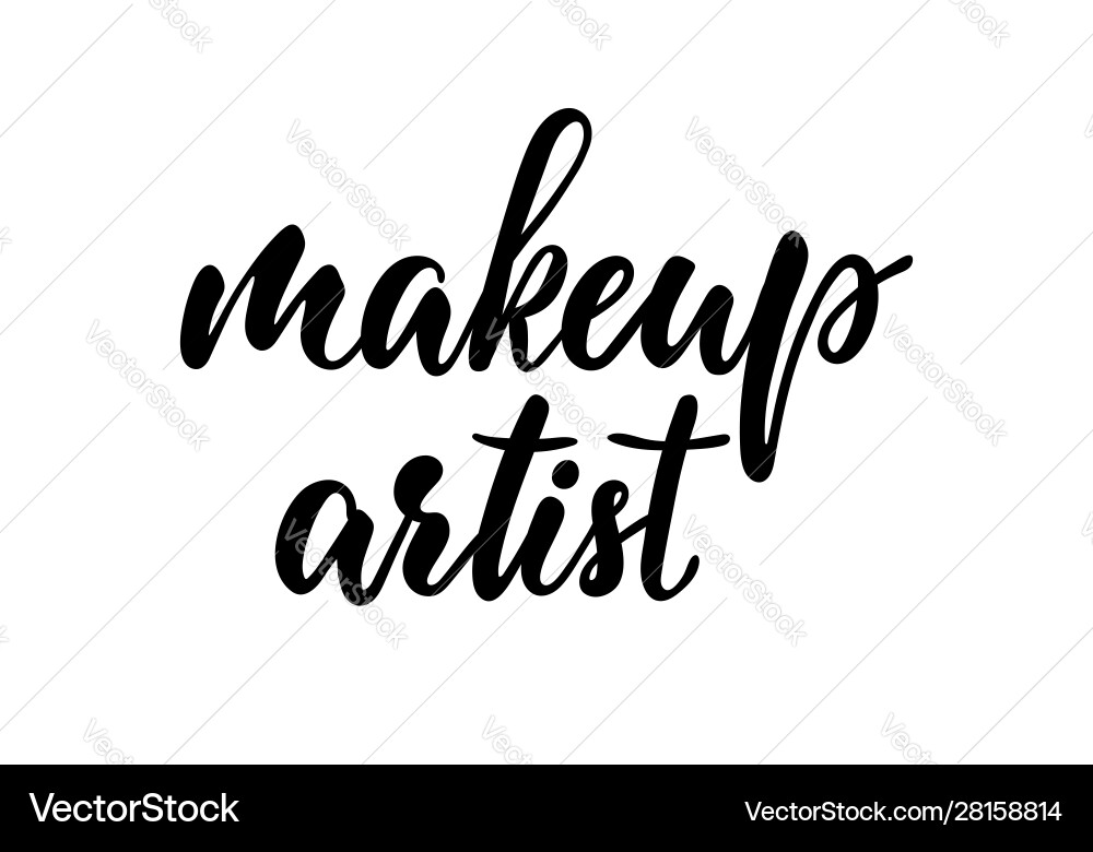 Make up artist typography poster lettering Vector Image