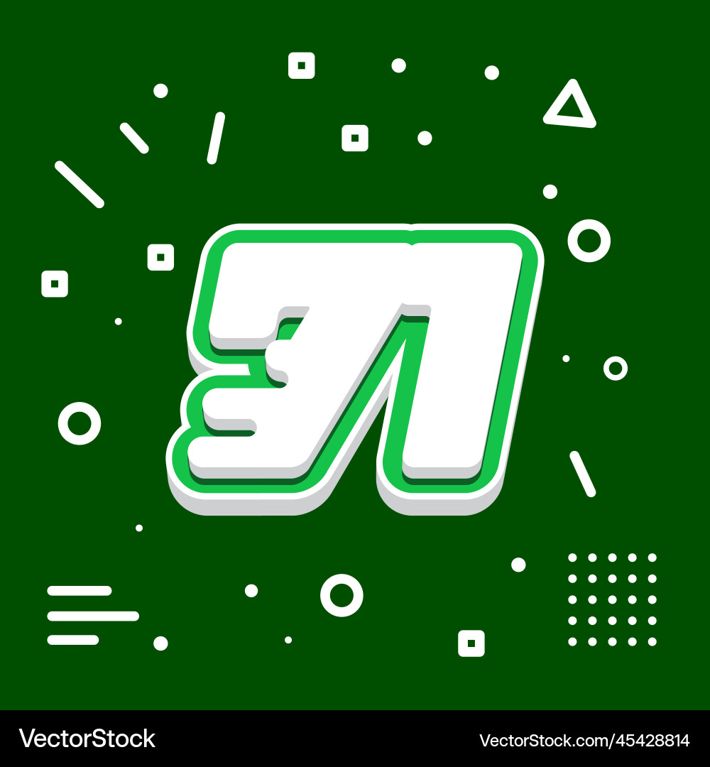 Number 71 3d speed modern icon Royalty Free Vector Image