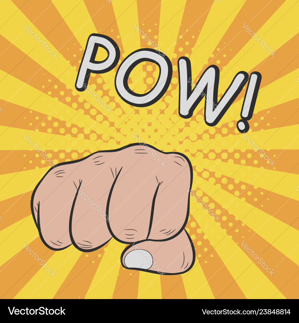 Power Punch Burst Royalty Free Vector Image - VectorStock