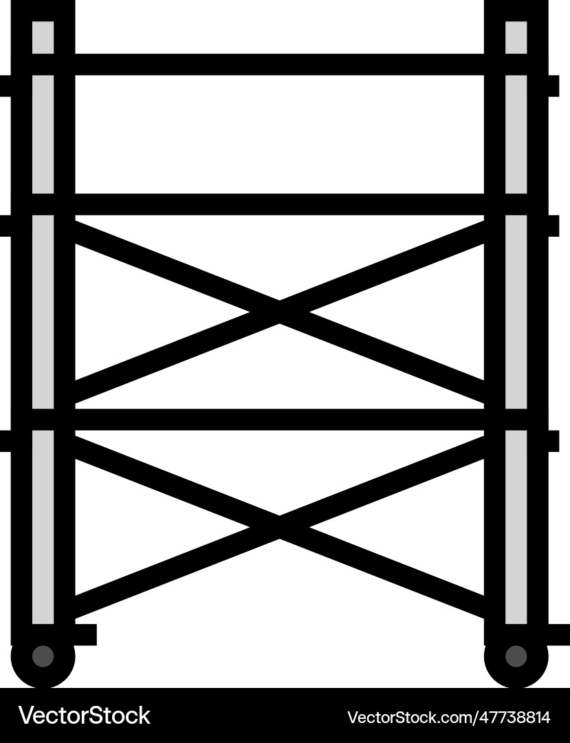 Scaffolding civil engineer color icon Royalty Free Vector