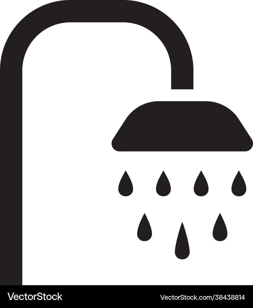 Shower head bathroom douche Royalty Free Vector Image