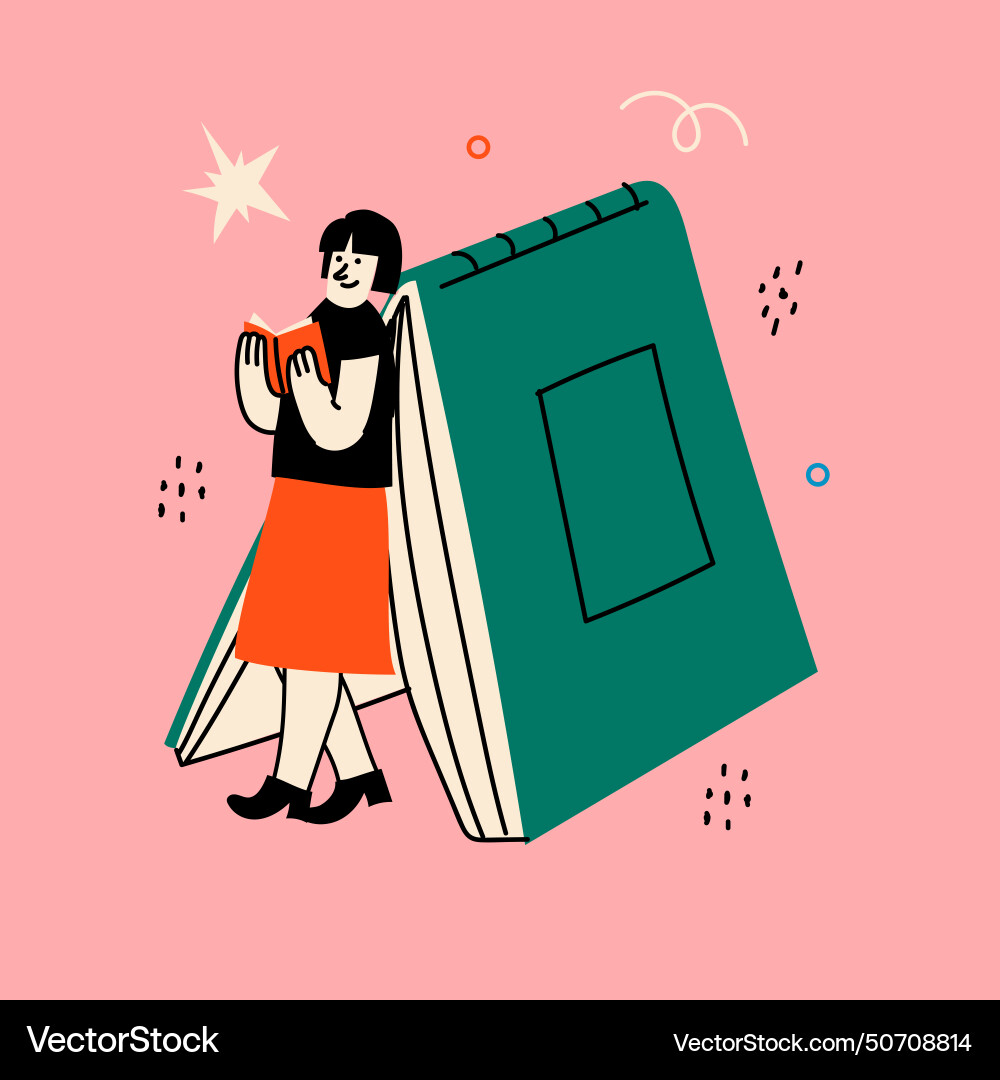 World book day graphics - week events modern Vector Image