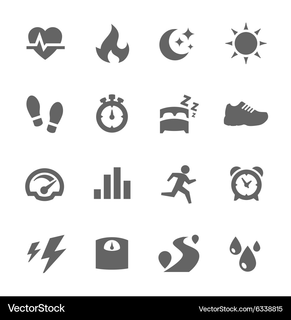 Activity tracking icons Royalty Free Vector Image