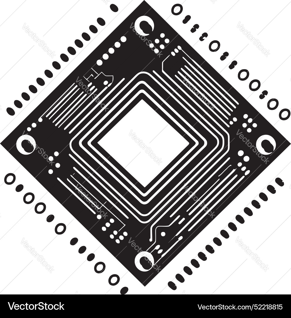 Binary brilliance chip symbol pixelpulse dynamic Vector Image