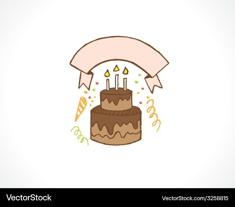 Birthday cake Royalty Free Vector Image - VectorStock