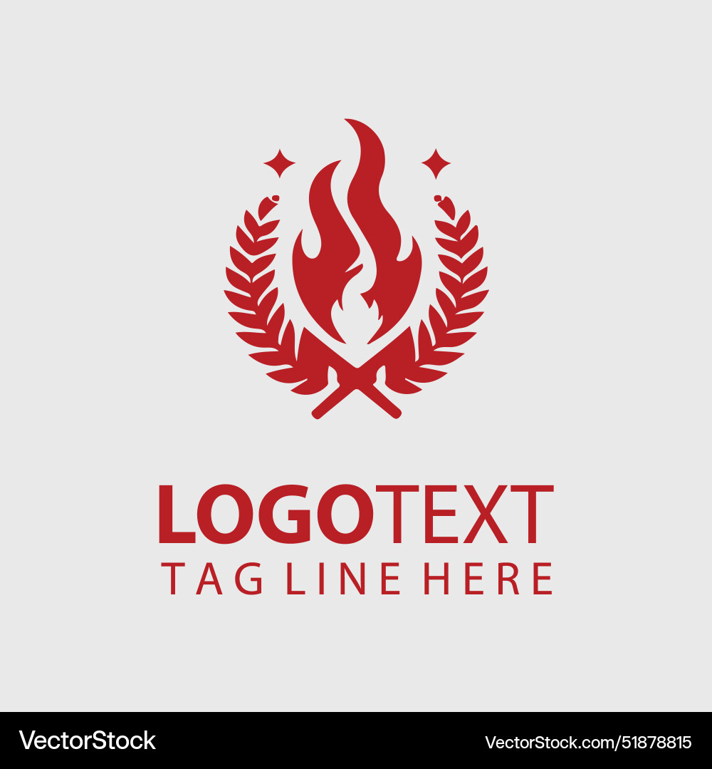 Flame piller logo Royalty Free Vector Image - VectorStock