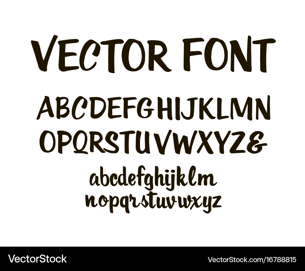 Handwritten alphabet letters abc for your Vector Image