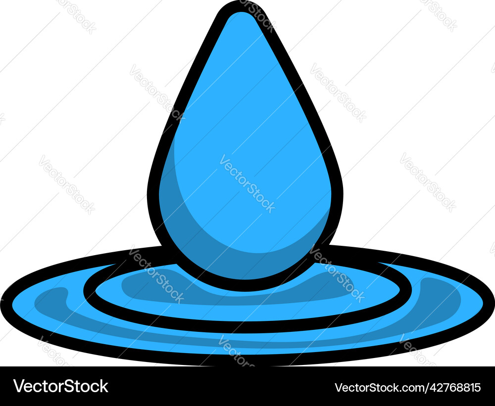 Wassertropfen Icon Lizenzfreies Vektorbild - VectorStock