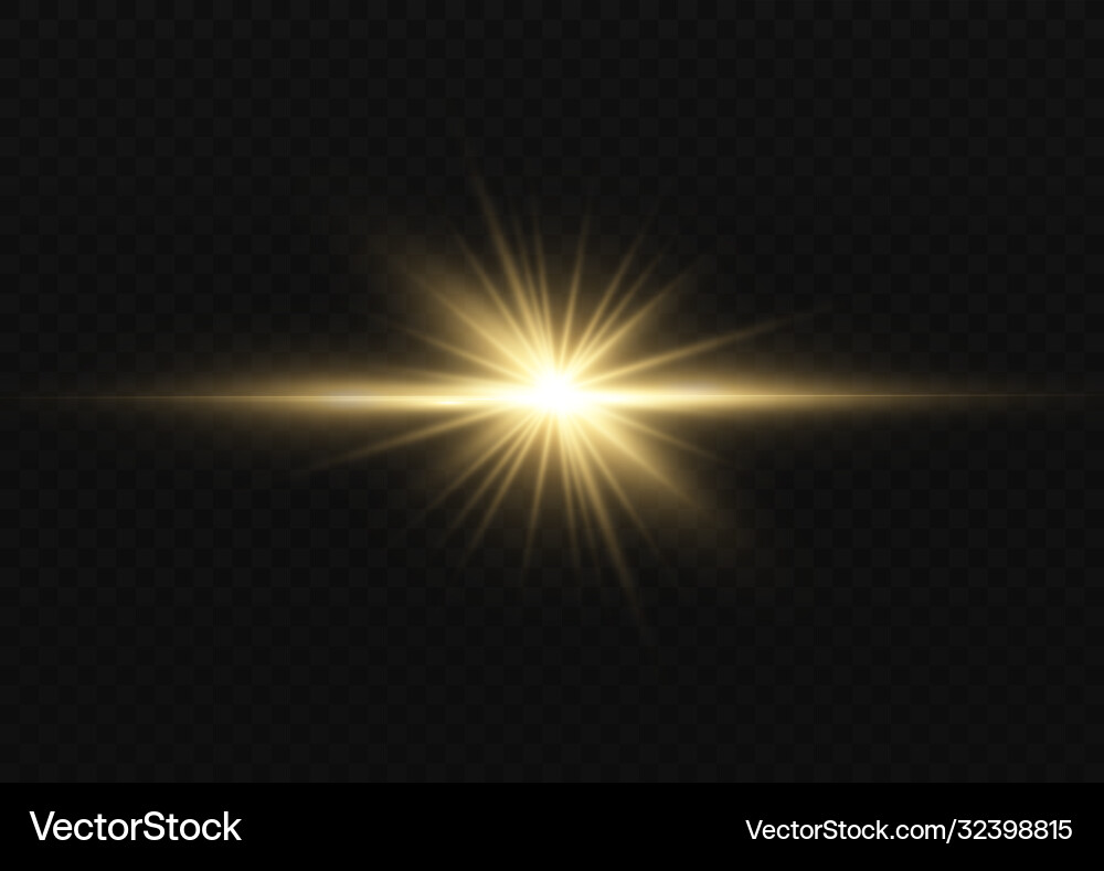 Yellow light stars Royalty Free Vector Image - VectorStock