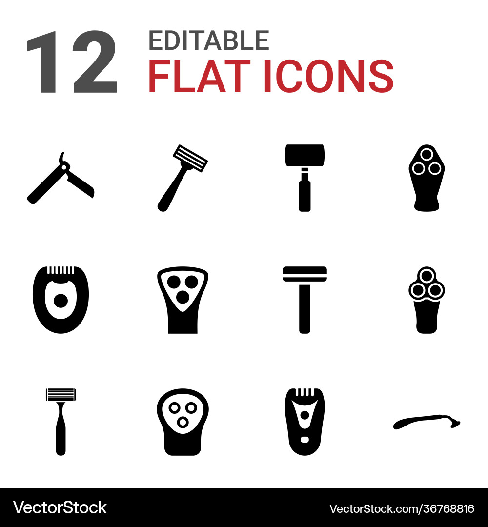 12 razor icons Royalty Free Vector Image - VectorStock
