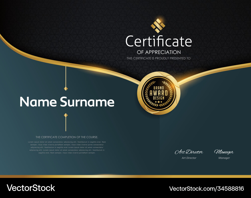 Certificate 507 Royalty Free Vector Image - VectorStock