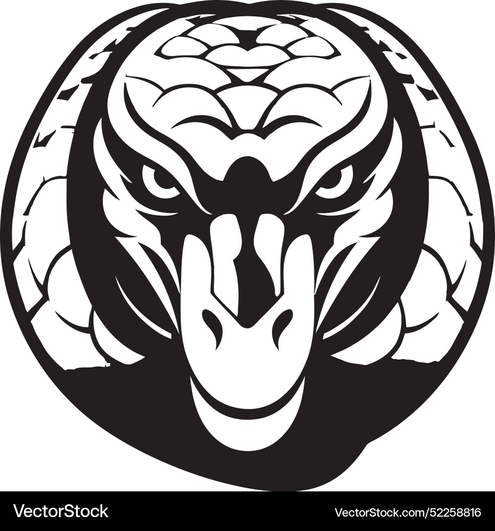 Chic serpent glyph dark graphicsvenomous viper Vector Image
