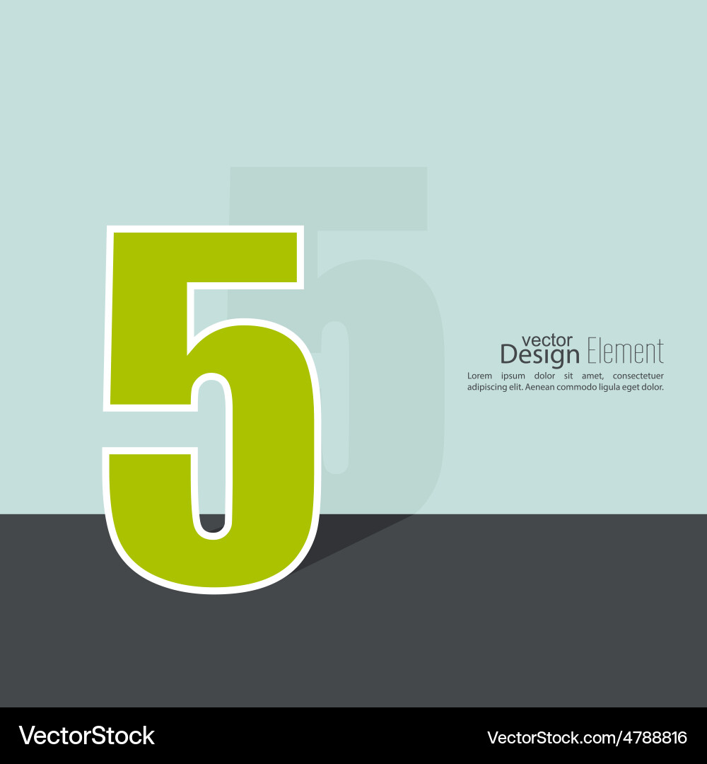 Number 5 Royalty Free Vector Image - VectorStock