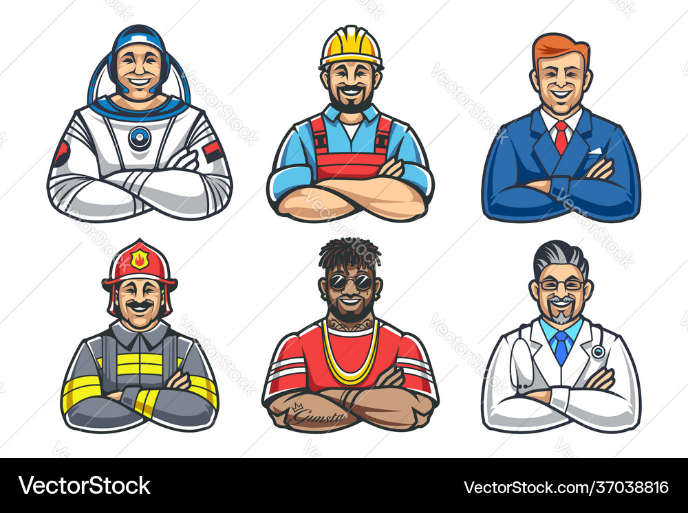 Profession characters set Royalty Free Vector Image