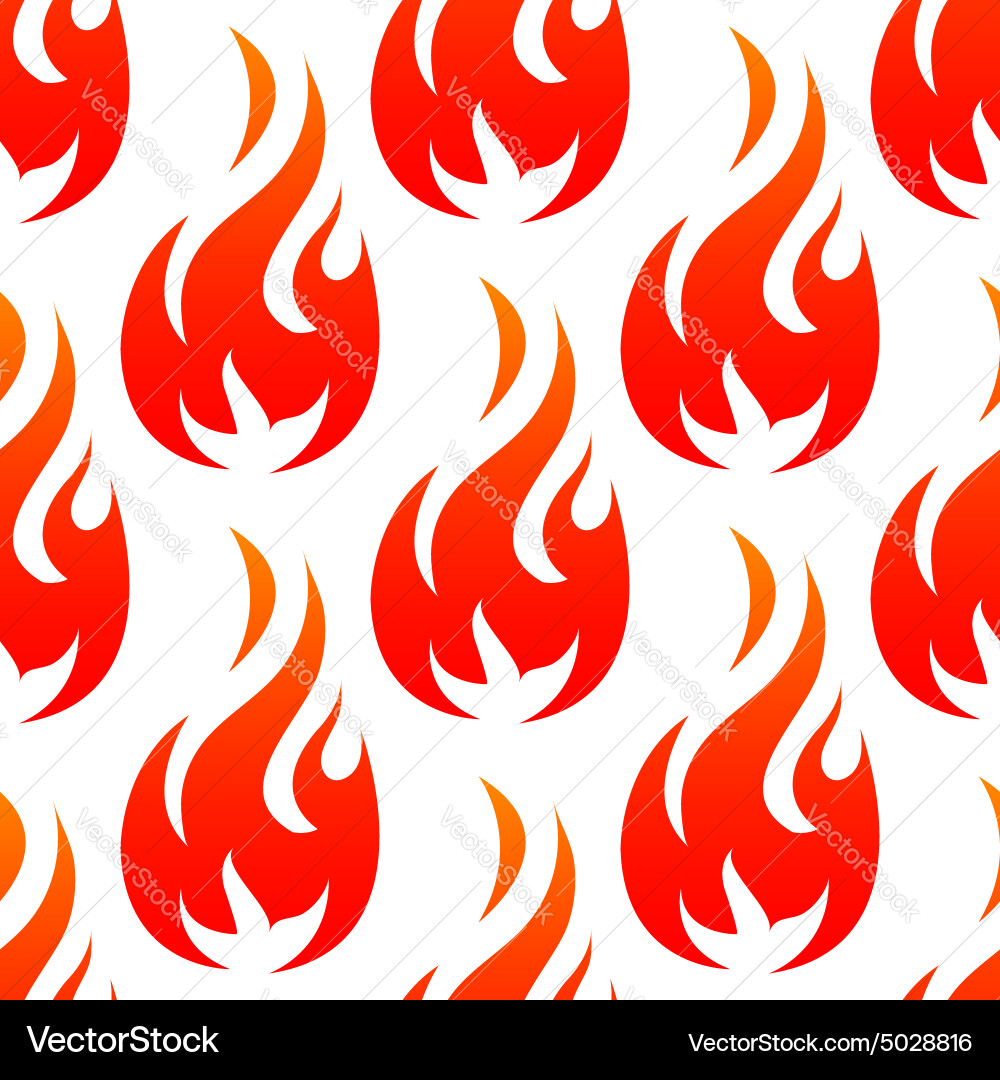 Red Flame Pattern - Seamless Texture Royalty Free Vector