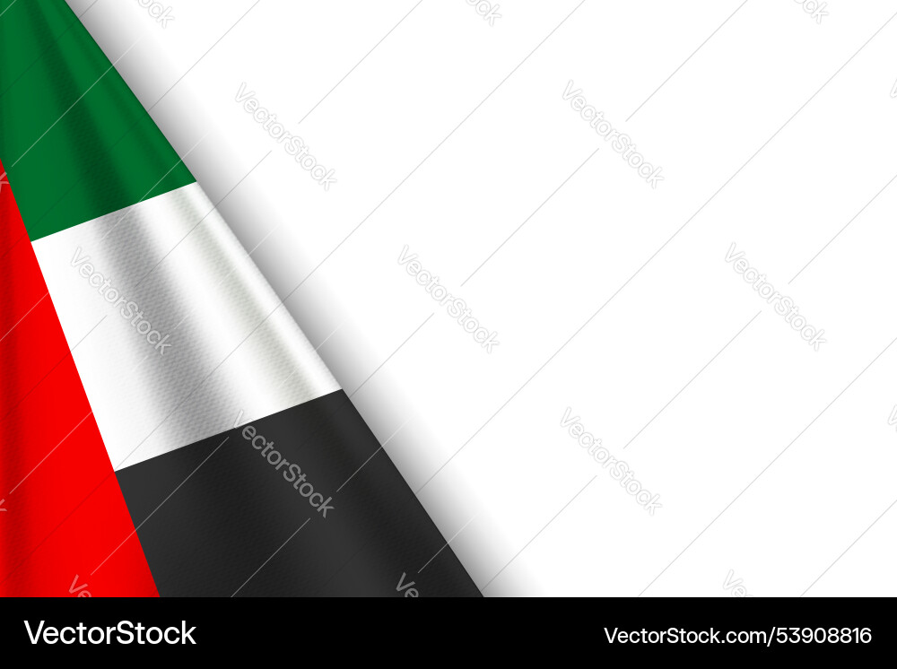 Uae flag with original color Royalty Free Vector Image